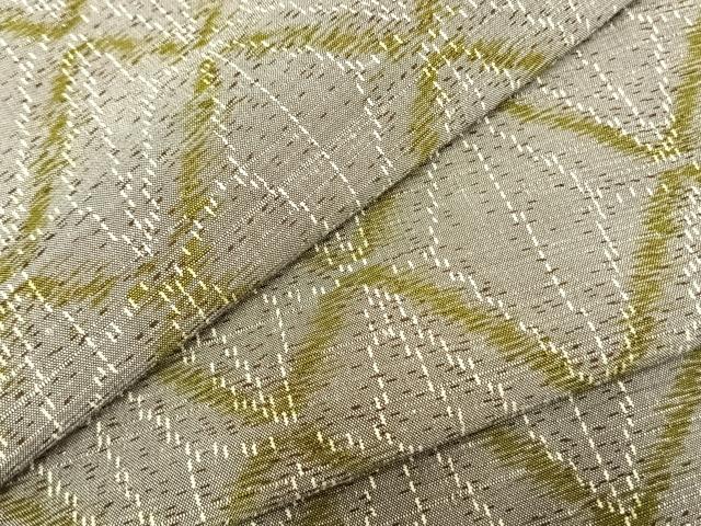 平和屋着物▽上質な紬　単衣　網目文　正絹　逸品　AAAZ1413fy