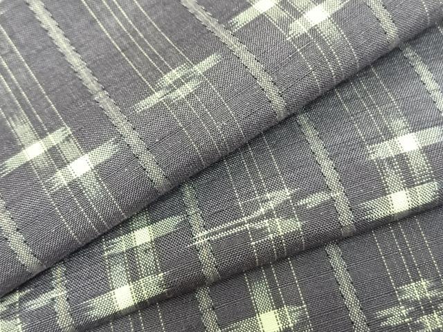 平和屋着物▽本場琉球絣 　単衣　 紬　正絹　逸品　未使用　AAAZ1419fy