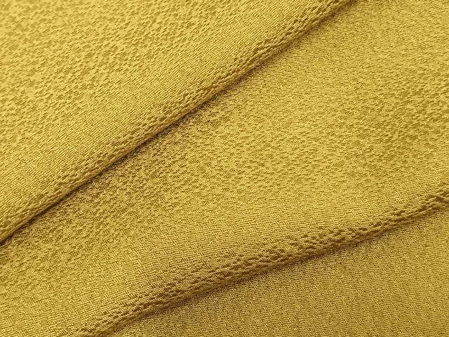 平和屋着物▽上質な色無地　単衣　芥子色　正絹　逸品　AAAZ1429fy