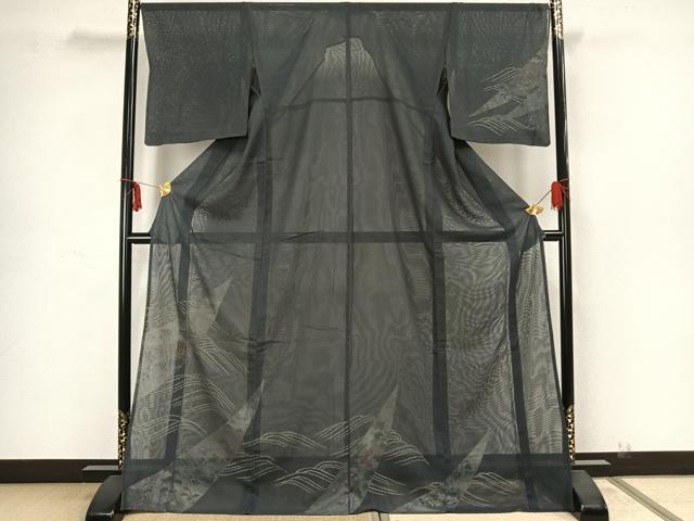 平和屋着物▽訪問着　無双　紗袷　紗×紗　草花文　金彩　ロング丈　正絹　逸品　AAAZ1446fy