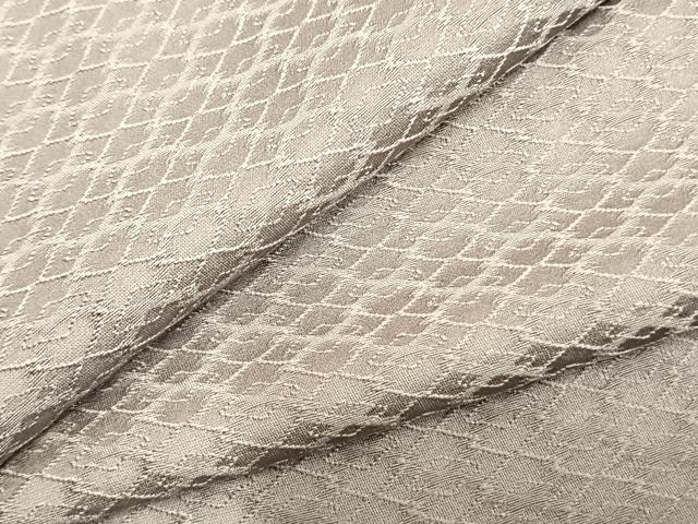 平和屋着物▽上質な色無地　単衣　菱地紋　薄色　正絹　逸品　AAAZ1473fy