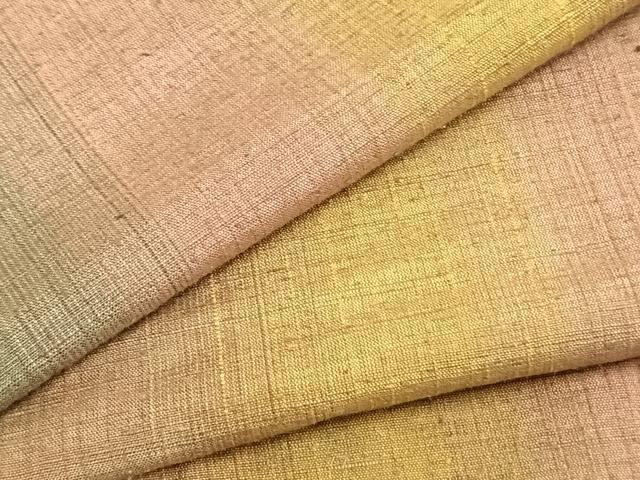 平和屋着物▽上質な紬　単衣　間道　正絹　逸品　AAAZ1491fy