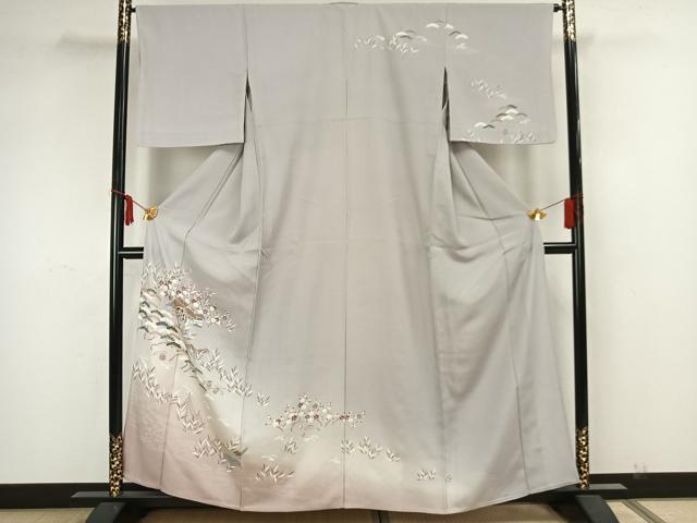 平和屋着物▽訪問着　単衣　風景文　正絹　逸品　AAAZ1505fy