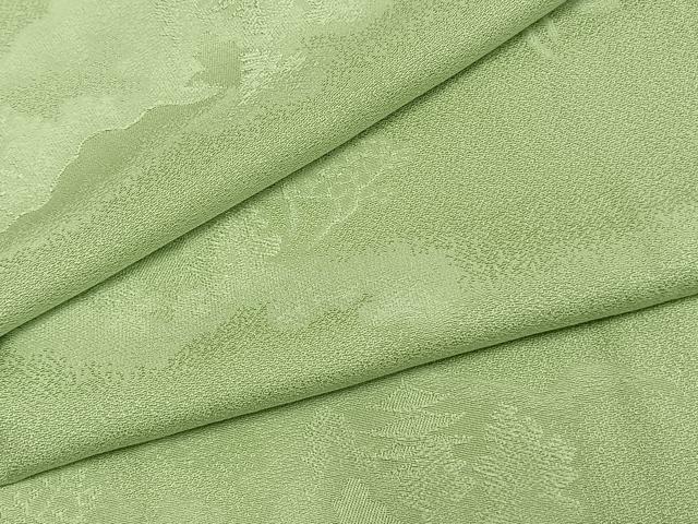 平和屋着物▽上質な色無地　単衣　風景地紋　夏虫色　正絹　逸品　未使用　AAAZ1509fy