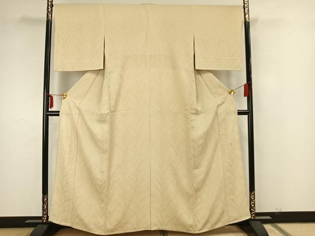 平和屋着物▽あめや藤本　藤本最慶　無地絵羽訪問着　単衣　草葉文　やまと誂製　正絹　逸品　AAAZ1524fy