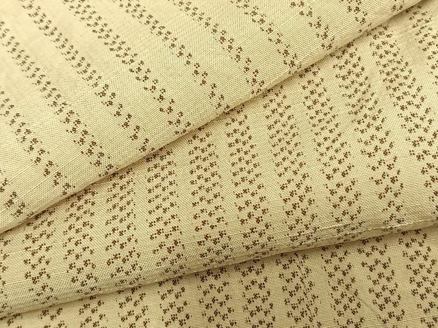 平和屋着物▽上質な紬　単衣　変わり縞　正絹　逸品　AAAZ1565fy