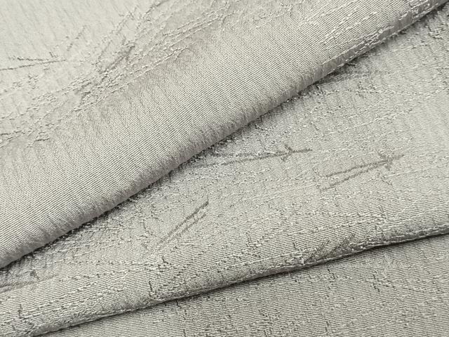 平和屋着物▽上質な色無地　単衣　色紙松葉文　灰青色　正絹　逸品　AAAZ1580fy