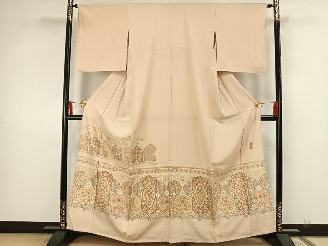 平和屋着物▽豪華色留袖　単衣　吉祥花文　金銀糸　正絹　逸品　AAAZ1591fy