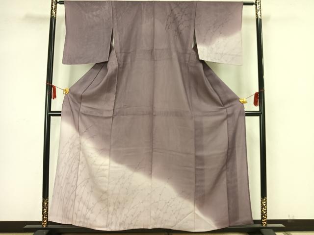 平和屋着物▽訪問着　無双　紗袷　紗×絽　枝花文　正絹　逸品　AAAZ1598fy