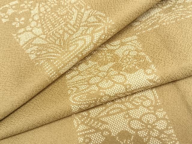 平和屋着物▽小紋　単衣　市松文様　洗える着物　AAAZ1609fy