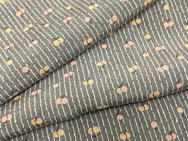 平和屋着物▽上質な小紋　単衣　成り物　正絹　逸品　AAAZ1615fy