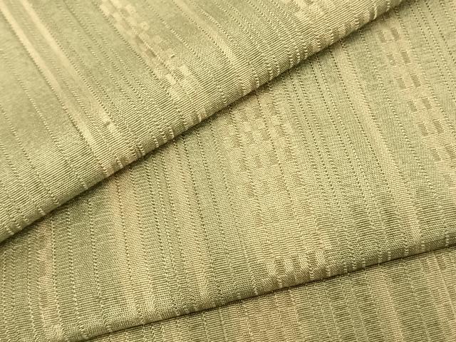 平和屋着物▽お召　単衣　縞　正絹　逸品　AAAZ1651fy