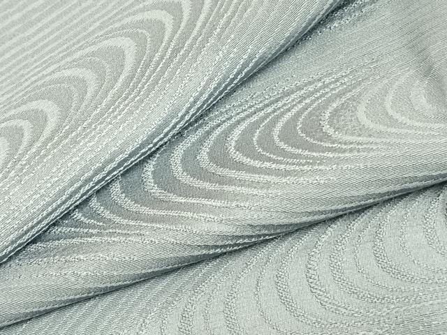 平和屋着物▽上質な色無地　単衣　流水地紋　湊鼠色　正絹　逸品　AAAZ1685fy