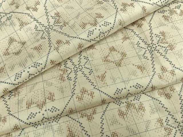 平和屋着物▽本場染大島紬　単衣　立涌花文　正絹　逸品　AAAZ1724fy