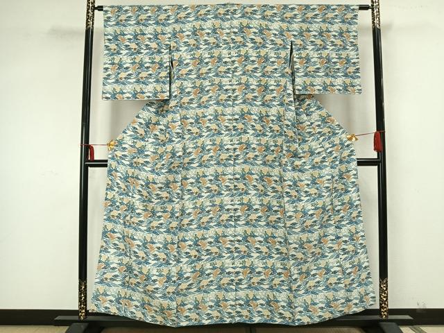 平和屋着物□上質な小紋 花唐草文 正絹 逸品 CAAJ8148ku