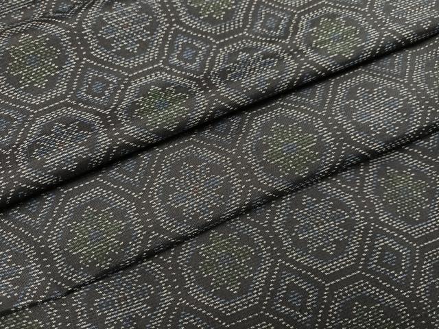 平和屋着物●本場大島紬　花づくし　正絹　逸品　AAAZ1787ph