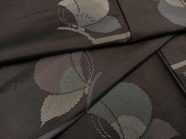 平和屋着物●本場大島紬　カタス7マルキ　地空き　舞蝶文　正絹　逸品　AAAZ1794ph