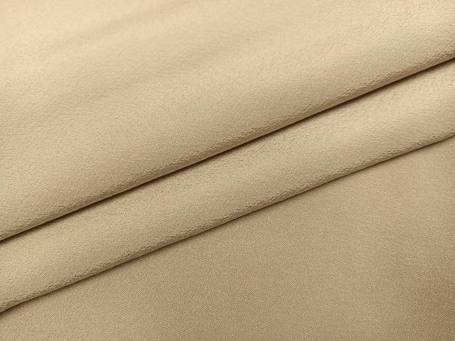 平和屋着物●上質な色無地　白橡色　正絹　逸品　AAAZ1809ph