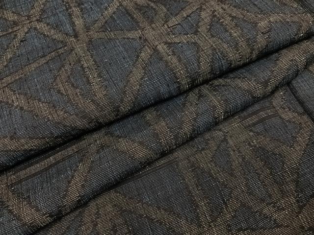 平和屋着物●結城ちぢみ　麻の葉崩し　正絹　逸品　未使用　AAAZ1831ph