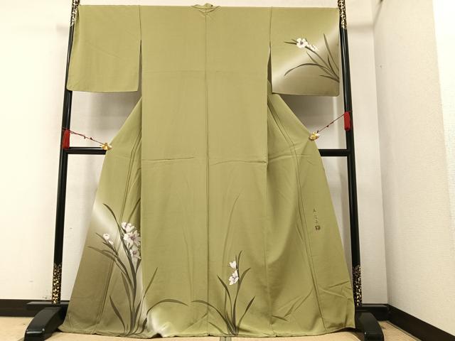 平和屋着物●訪問着　作家物　大空澄人　cire　草花文　暈し染め　金銀彩　正絹　逸品　未使用　AAAZ1970ph