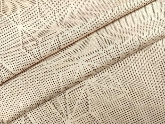 平和屋着物●本場大島紬　白大島　一元絣　麻の葉文様　正絹　逸品　AAAZ2361ph