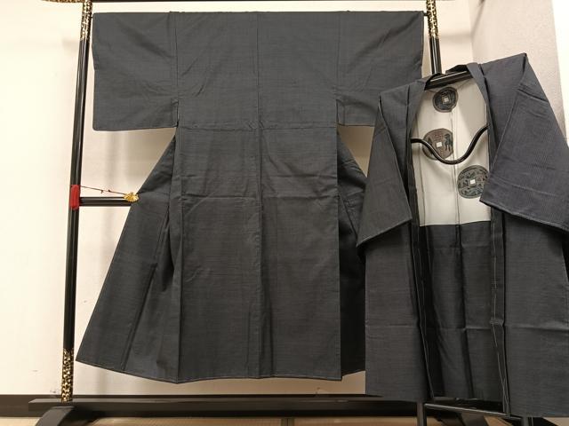 平和屋着物●男性　本場大島紬　アンサンブル　100亀甲　総詰め　正絹　逸品　未使用　AAAZ2372ph