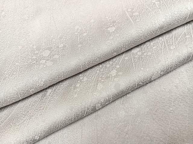 平和屋着物●上質な色無地　枝花地紋　薄梅鼠色　正絹　逸品　AAAZ2420ph