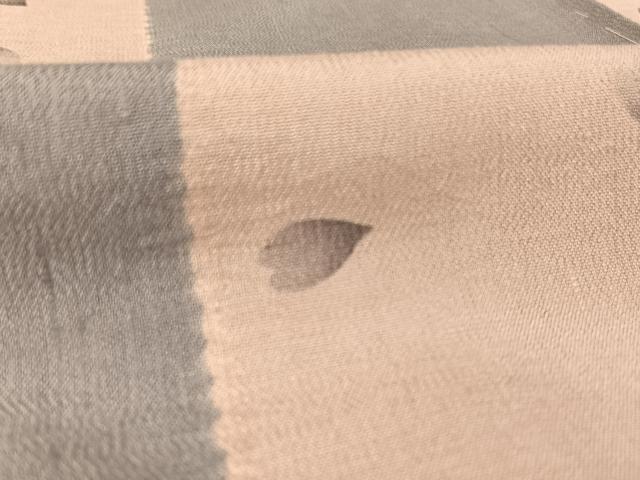 平和屋着物○上質な小紋 市松絞り 桜吹雪 紬ちりめん 仮絵羽