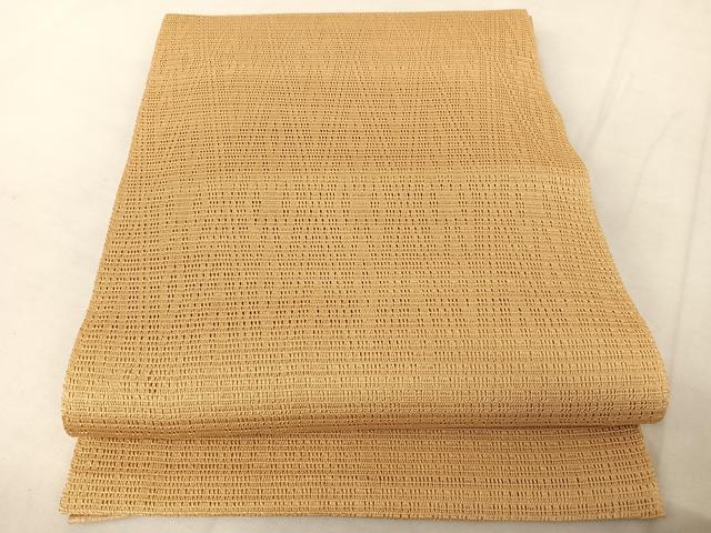 平和屋着物＊夏物　人間国宝　俵屋17代目・喜多川平朗　羅　有職織物　八寸名古屋帯　菱文　飴色　逸品　AAAZ3097np