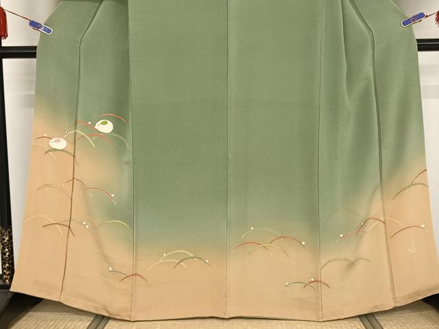 平和屋着物○人形作家・ホリヒロシ 九寸開き名古屋帯 月にうさぎ 金彩