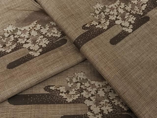 平和屋着物●本場大島紬　カタス9マルキ　霞花文　正絹　逸品　未使用　AAAZ3111np