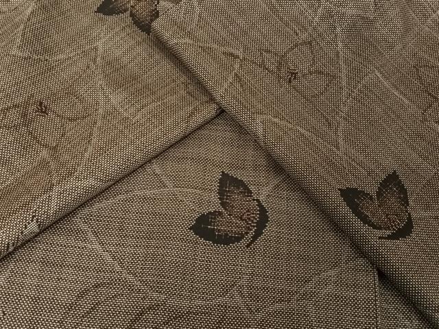 平和屋着物●本場大島紬　カタス7マルキ　舞花文　正絹　逸品　未使用　AAAZ3134np