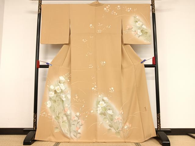 平和屋着物○伝統工芸士 山本富男 訪問着 枝梅 暈し染め 正絹 逸品 未