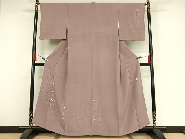 平和屋着物●日本工芸会正会員　蒔糊友禅　中川正洋　訪問着　花菱文　正絹　逸品　AAAZ3226np