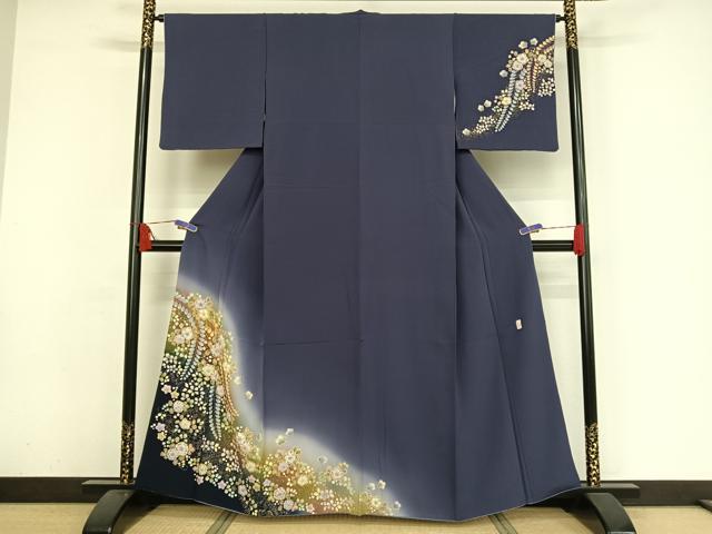 平和屋着物●越後十日町の一流染匠　桐屋・翠山工房　訪問着　辻が花　暈し染め　金彩　やまと誂製　正絹　逸品　AAAZ3230np