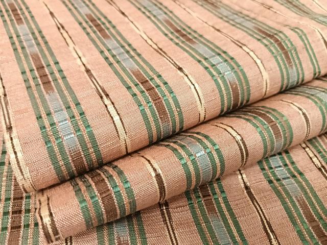 平和屋着物●花織　ロートン織　道屯織　紬　正絹　逸品　AAAZ3283np