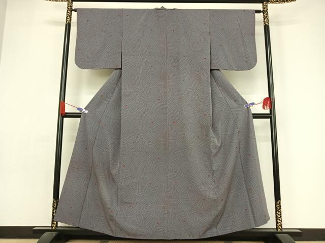 平和屋着物▽江戸小紋　単衣　鮫小紋柄　正絹　逸品　AAAZ7130jh 平和屋着物▽江戸小紋 単衣 鮫小紋柄 正絹 逸品 AAAZ7130jh