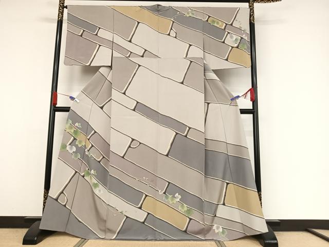 平和屋着物●京都の名門ブランド　銀花仙　訪問着　石垣　STONEFENCE　正絹　逸品　AAAZ3324np