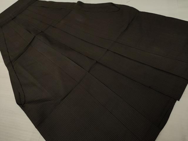 平和屋着物●男性　馬乗り袴　縞　正絹　逸品　AAAZ3726ck