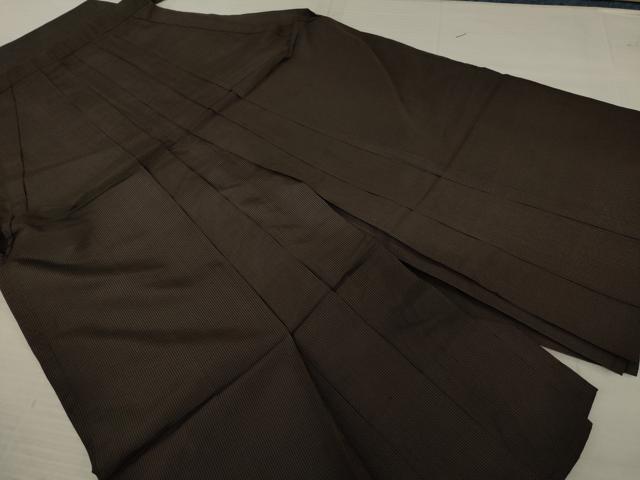 平和屋着物●男性　馬乗り袴　縞　正絹　逸品　AAAZ3728ck