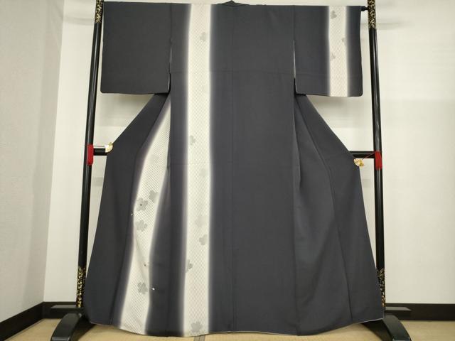 平和屋着物●訪問着　刺繍　花間道　暈し染め　金糸　正絹　逸品　AAAZ3731ck