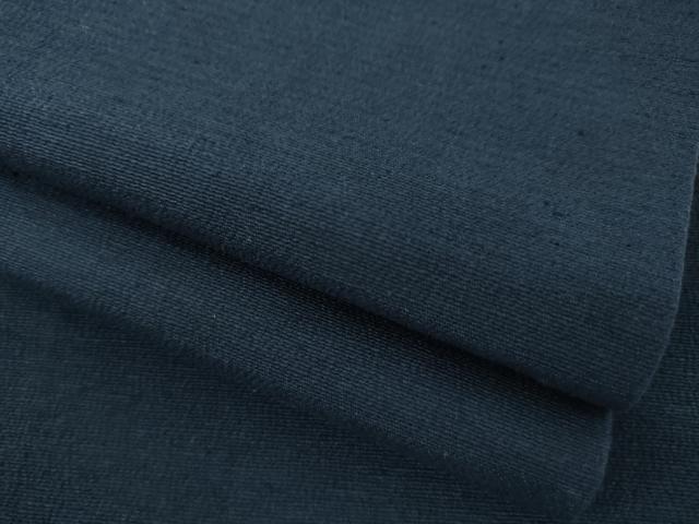 平和屋着物●男性　お召　色無地　藍鉄色　正絹　逸品　AAAZ3785ck