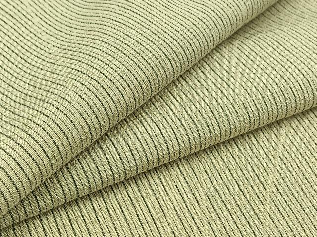 平和屋着物▽本塩沢　単衣　流水文　正絹　逸品　AAAZ3993jh