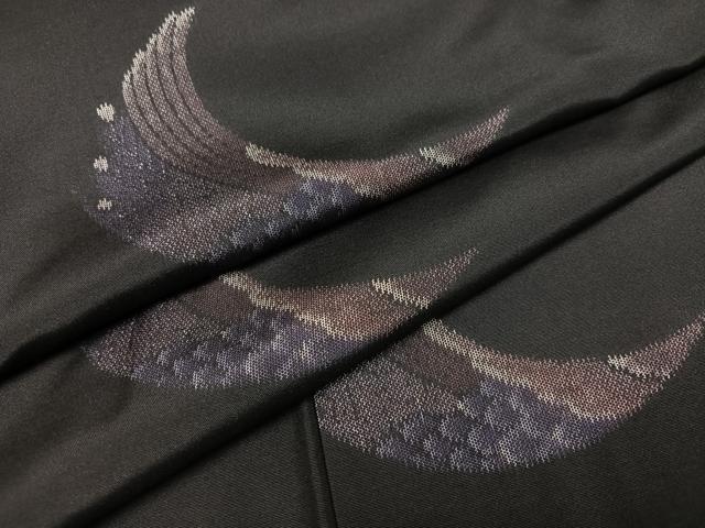 平和屋着物●上質な紬　群れ鳥　正絹　逸品　未使用　AAAZ4494ph