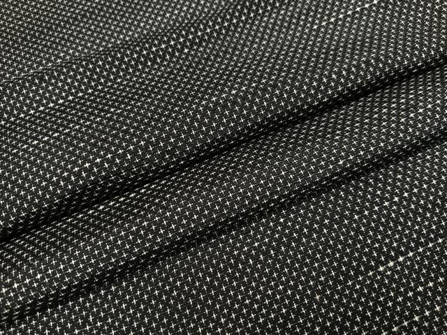 平和屋着物●男性　紬　十字絣　正絹　逸品　AAAZ4507ph