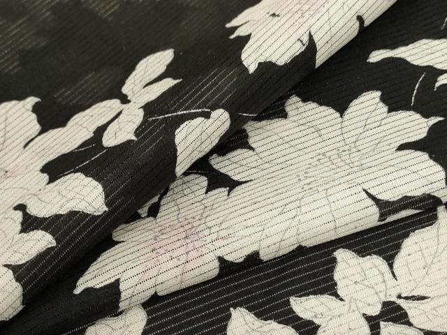 平和屋着物＊夏物 色無地 絽 芝紋紗 黒鳶色 洗える着物 AABB2617jd