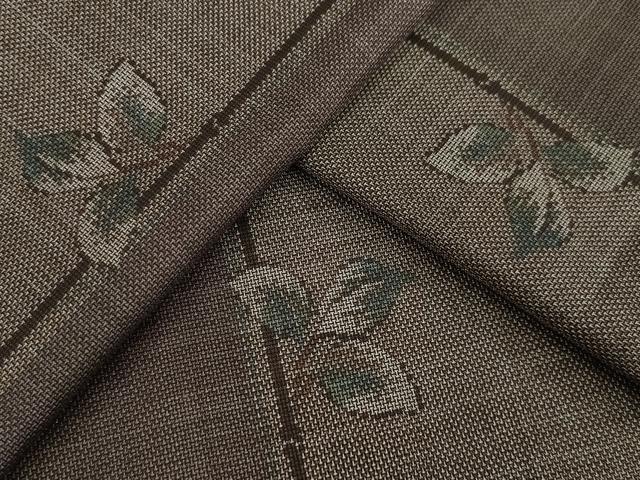 平和屋着物●本場大島紬　カタス9マルキ　蔦草間道　正絹　逸品　未使用　AAAZ4773ck