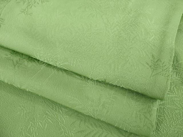 平和屋着物●上質な色無地　葉尽くし地紋　柳茶色　正絹　逸品　AAAZ4793ck