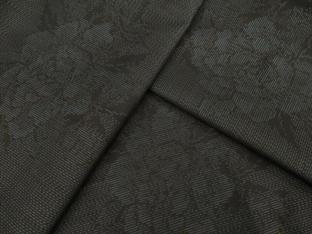 平和屋着物●本場大島紬　舞花文　正絹　逸品　AAAZ4804ck