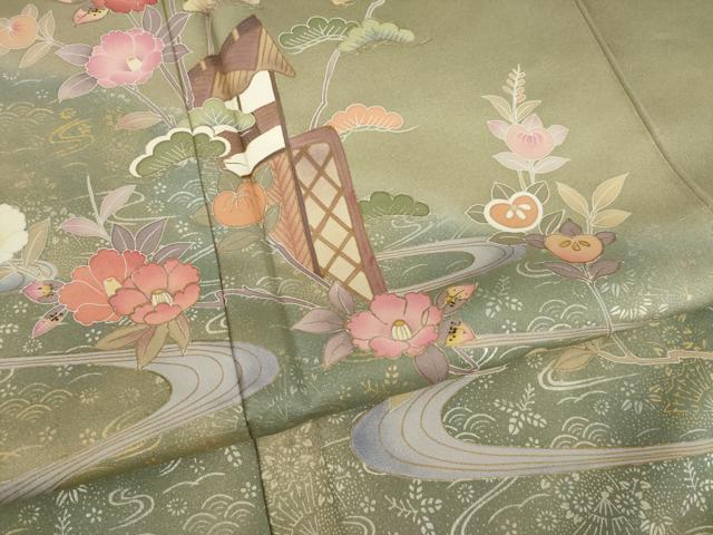 平和屋着物□訪問着 花籬文 暈し染め 金彩 正絹 逸品 DAAQ9774bc